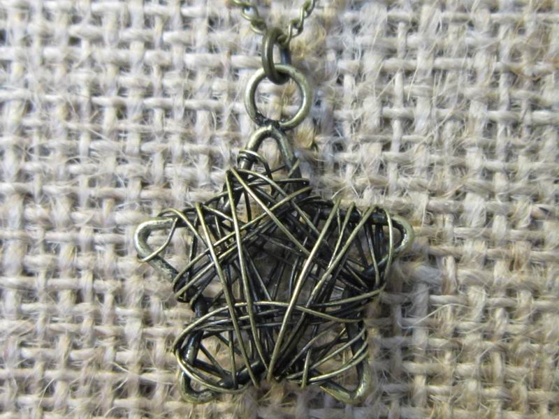 Bronze Wirework Star Necklace | Dragonrat Jewellery